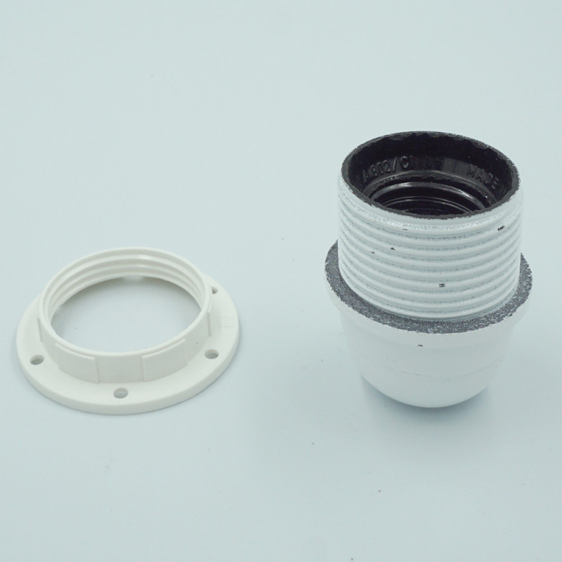 douille électrique bakélite E27 couleur blanche